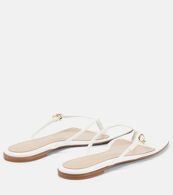 GIANVITO ROSSI Patent Leather Thong Sandals
