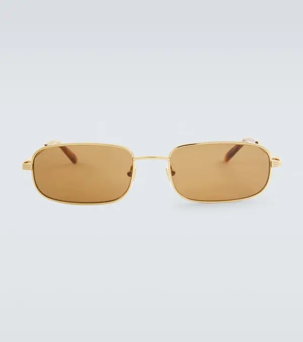 Gucci Rectangular Sunglasses - Gold