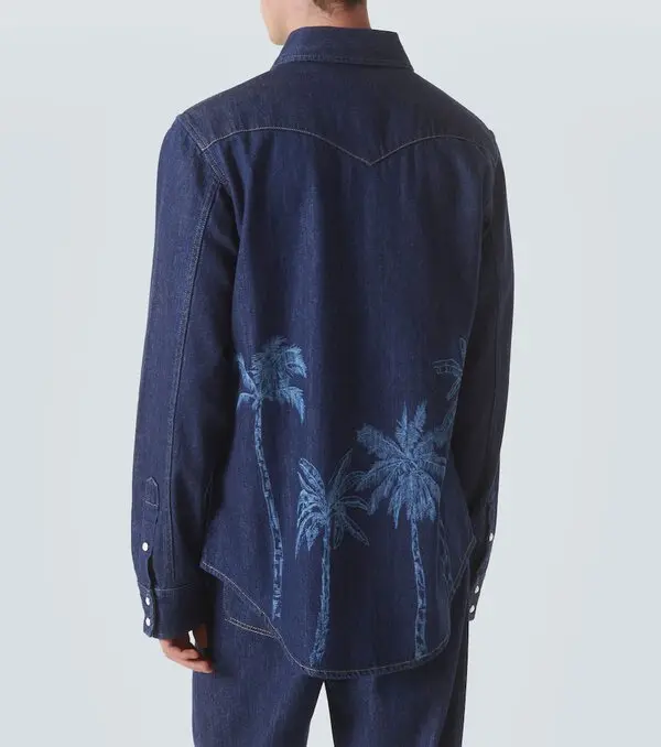 Alanui Jungle Printed Denim Shirt