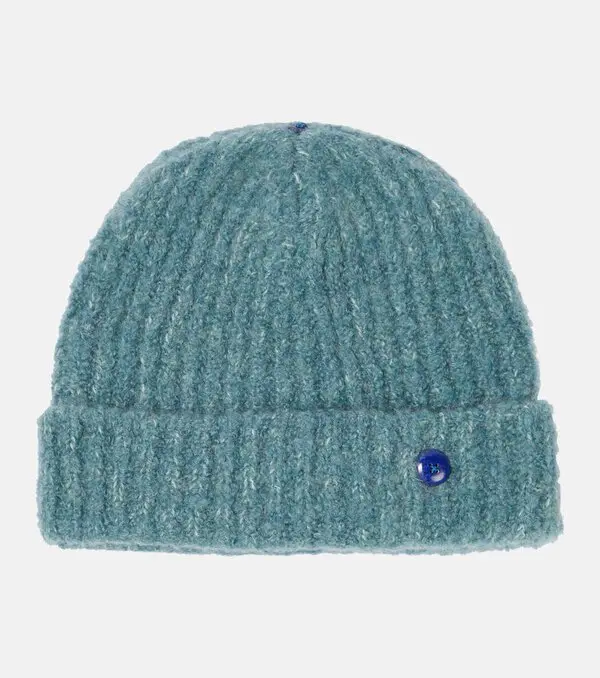 GOD'S TRUE CASHMERE Bouclé Beanie - Blue