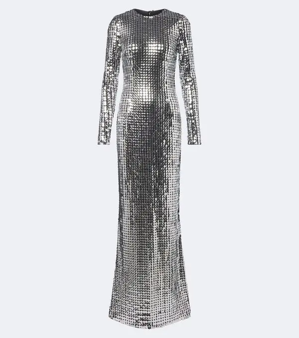 Dolce & Gabbana Sequined Gown - Silver