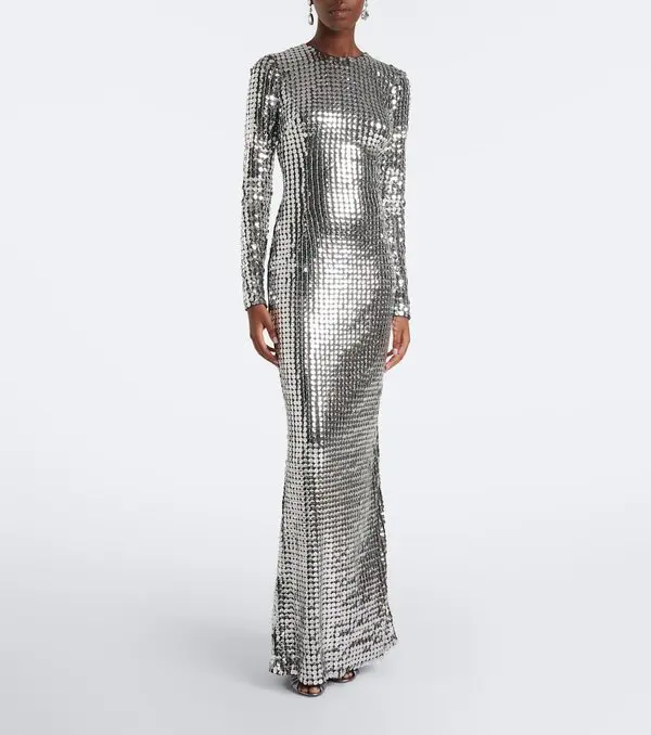 Dolce & Gabbana Sequined Gown - Silver