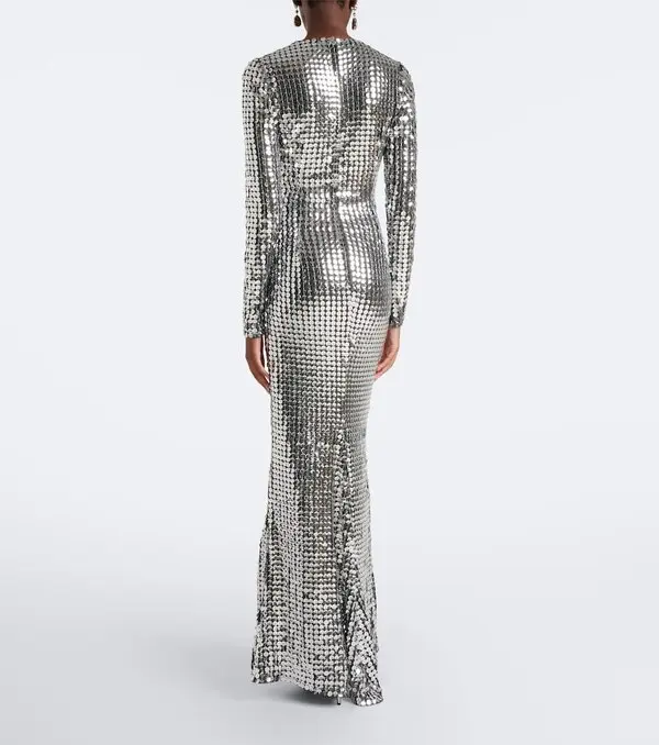 Dolce & Gabbana Sequined Gown - Silver