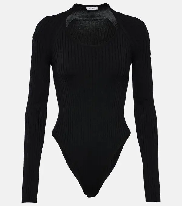 Alaïa Ribbed-knit Bodysuit
