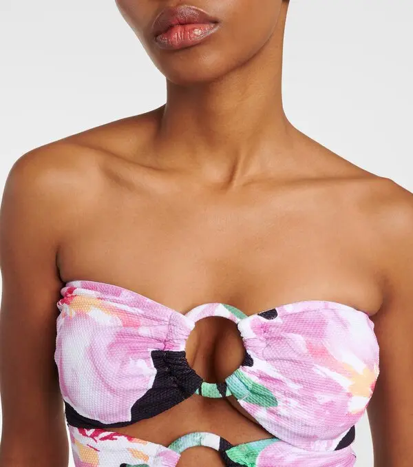 ALEXANDRA MIRO Anya Floral Cutout Swimsuit - Multicoloured