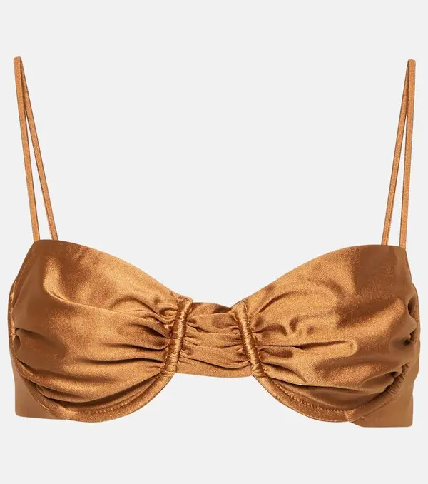 Jade Swim Mia Bikini Top - Brown
