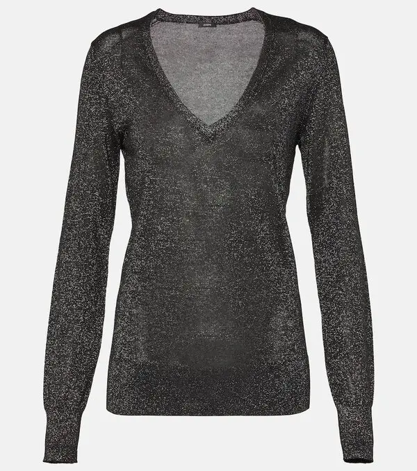 JOSEPH Lurex® V-neck Sweater