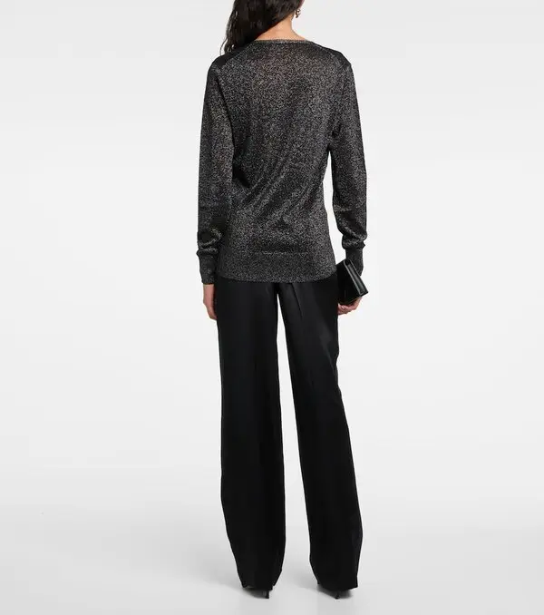 JOSEPH Lurex® V-neck Sweater