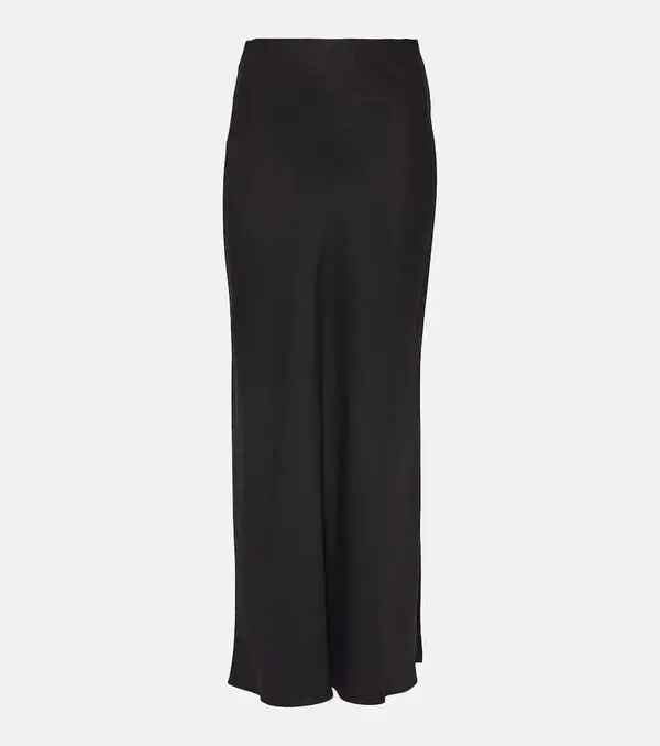 Brunello Cucinelli Twill Maxi Skirt - Black