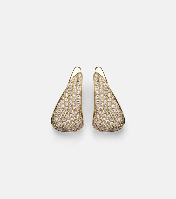 ANITA KO Claw 18kt Yellow Earrings With Diamonds - Gold
