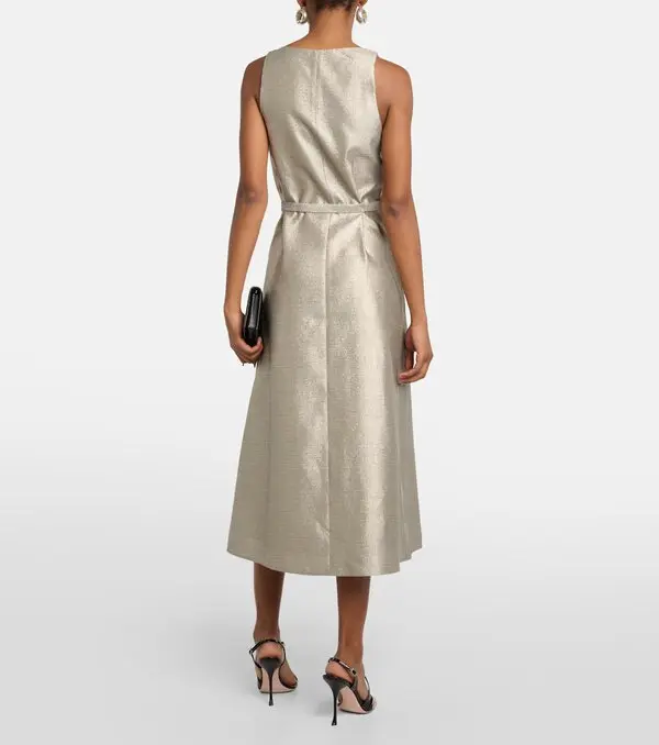 JOSEPH Desiree Metallic Midi Dress