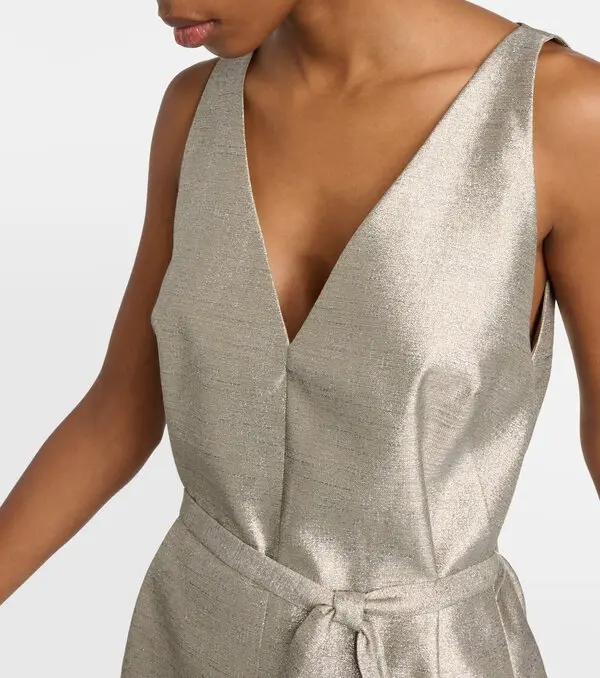 JOSEPH Desiree Metallic Midi Dress