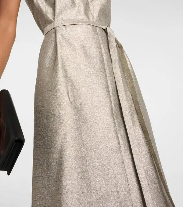 JOSEPH Desiree Metallic Midi Dress