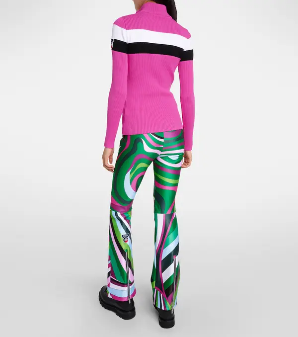 Emilio Pucci X Fusalp Striped Ski Top In Multicoloured - 20% Off