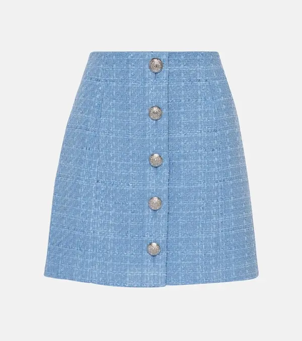 Veronica Beard Rubra Cotton-blend Tweed Skirt
