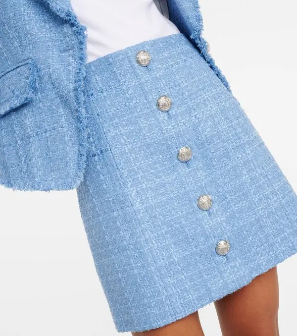 Veronica Beard Rubra Cotton-blend Tweed Skirt
