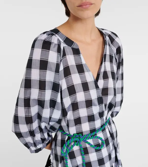ERES Chess Printed Cotton Midi Dress