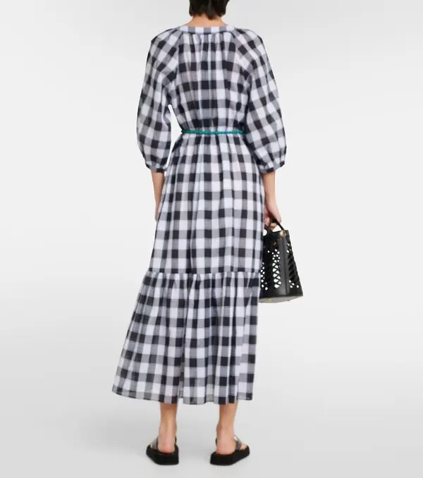 ERES Chess Printed Cotton Midi Dress
