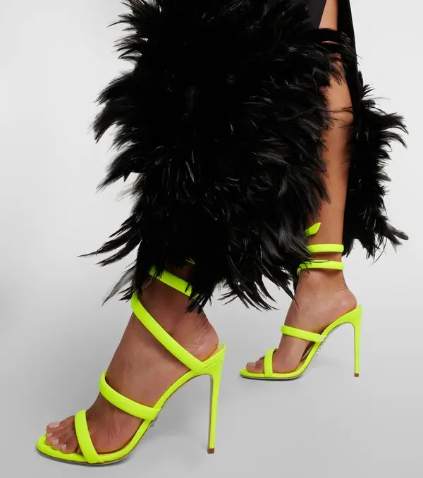 Rene Caovilla Cleo Leather Sandals - Yellow