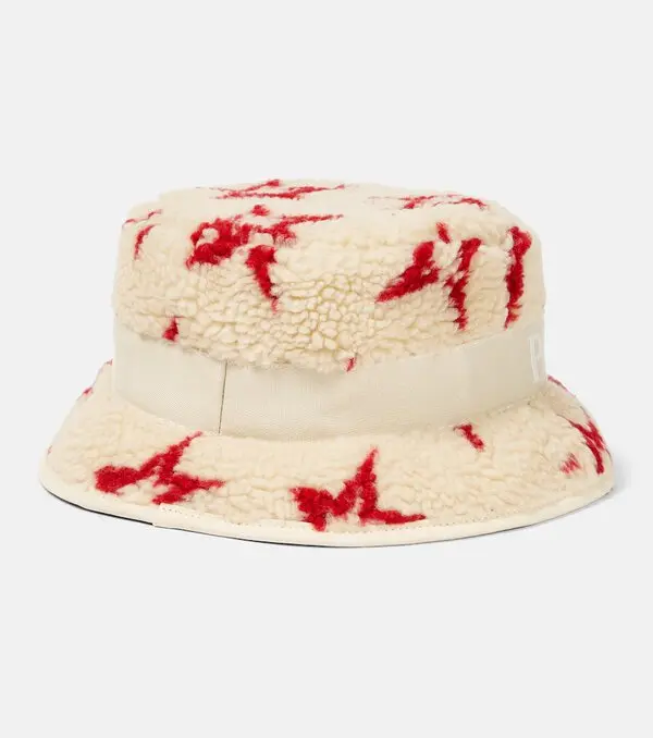 Perfect Moment Star Sherpa Fleece Bucket Hat In Beige - 40  display picture 3