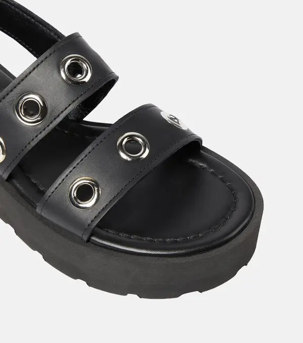 GIANVITO ROSSI Leather Platform Sandals
