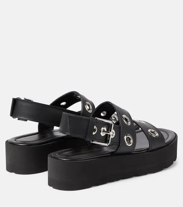 GIANVITO ROSSI Leather Platform Sandals