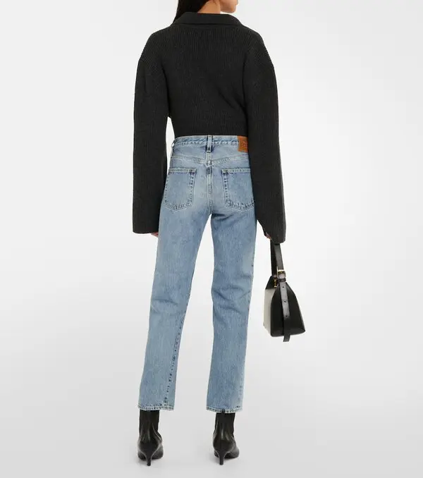 TOTEME Twisted Seam Mid-rise Straight Jeans - Blue