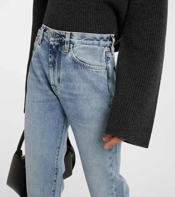 TOTEME Twisted Seam Mid-rise Straight Jeans - Blue