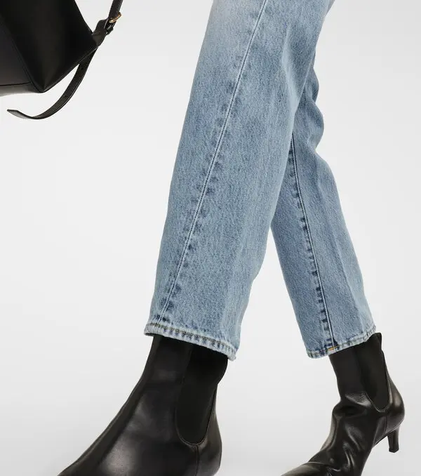 TOTEME Twisted Seam Mid-rise Straight Jeans - Blue