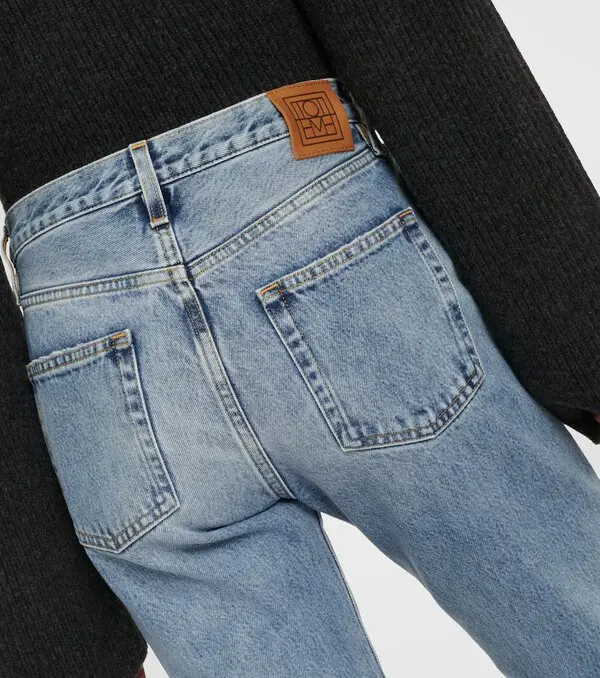 TOTEME Twisted Seam Mid-rise Straight Jeans - Blue