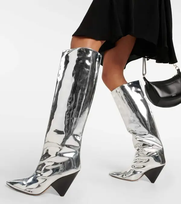 Isabel Marant Lakita Knee-high Boots - Silver