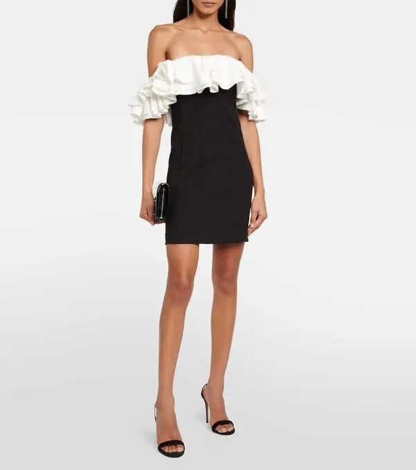 Staud Kiara Off-shoulder Minidress - Multicoloured