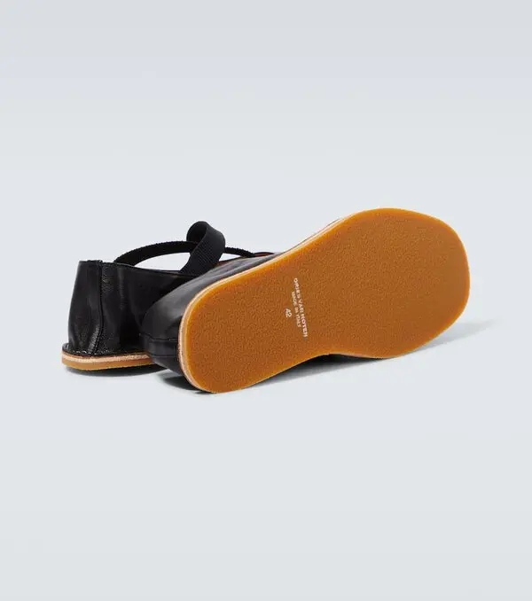 Dries Van Noten Leather Slippers