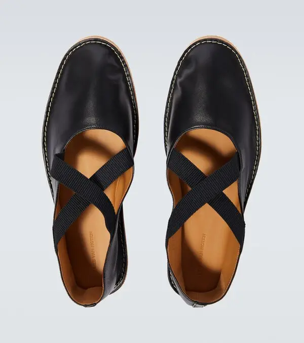 Dries Van Noten Leather Slippers