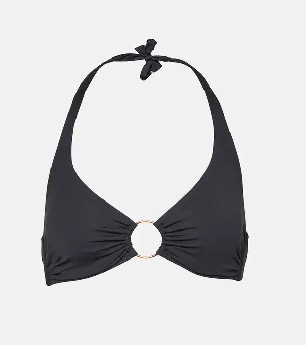 Melissa Odabash Brussels Halterneck Bikini Top - Black