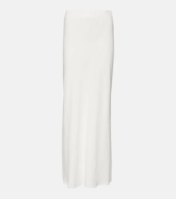Brunello Cucinelli Maxi Skirt In Twill - Neutrals