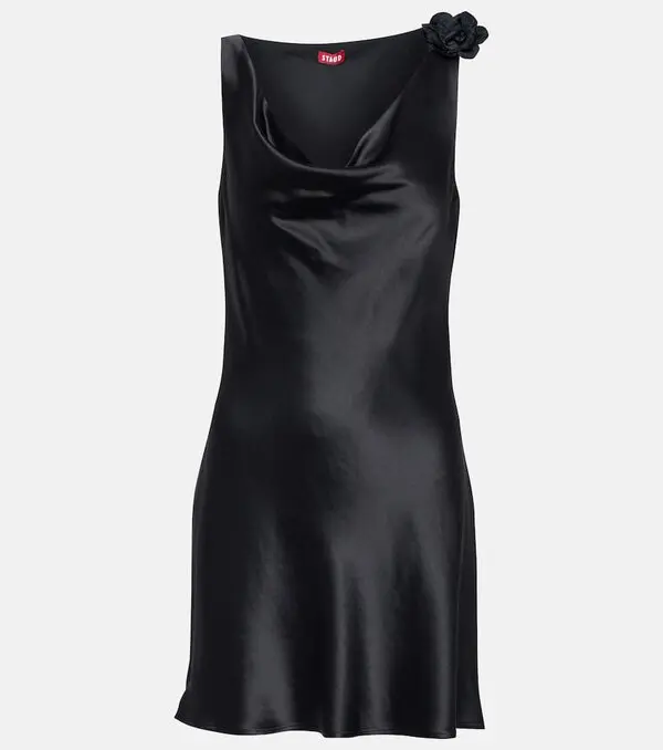 Staud Floral Appliqué Mini Dress