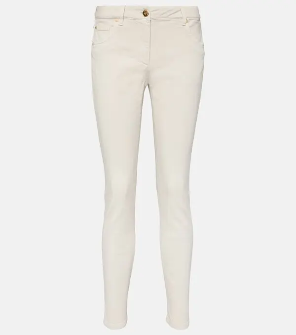 Brunello Cucinelli Mid-rise Slim Jeans - White