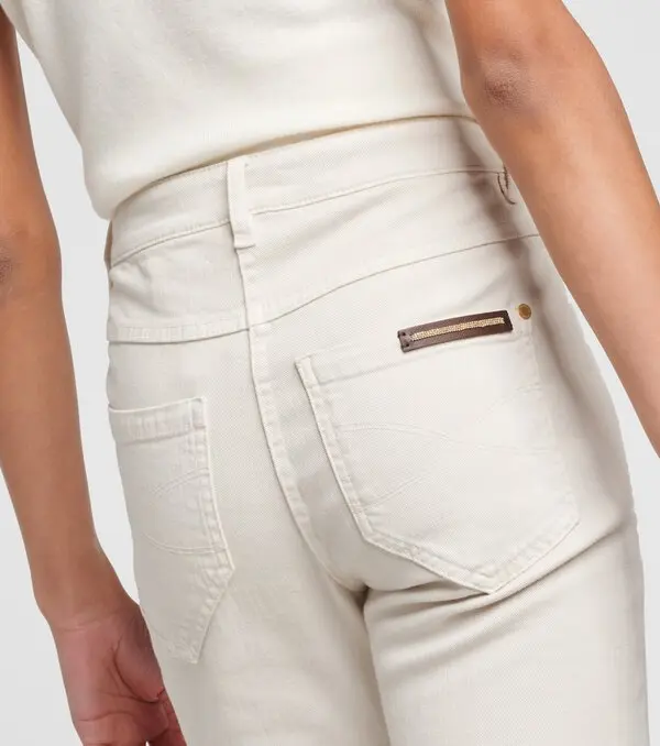 Brunello Cucinelli Mid-rise Slim Jeans - White