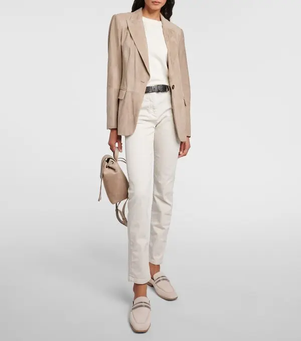 Brunello Cucinelli Mid-rise Slim Jeans - White