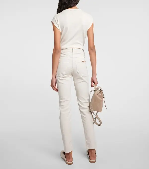Brunello Cucinelli Mid-rise Slim Jeans - White
