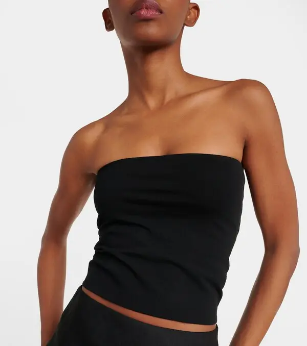 Brunello Cucinelli Cotton-blend Tube Top - Black