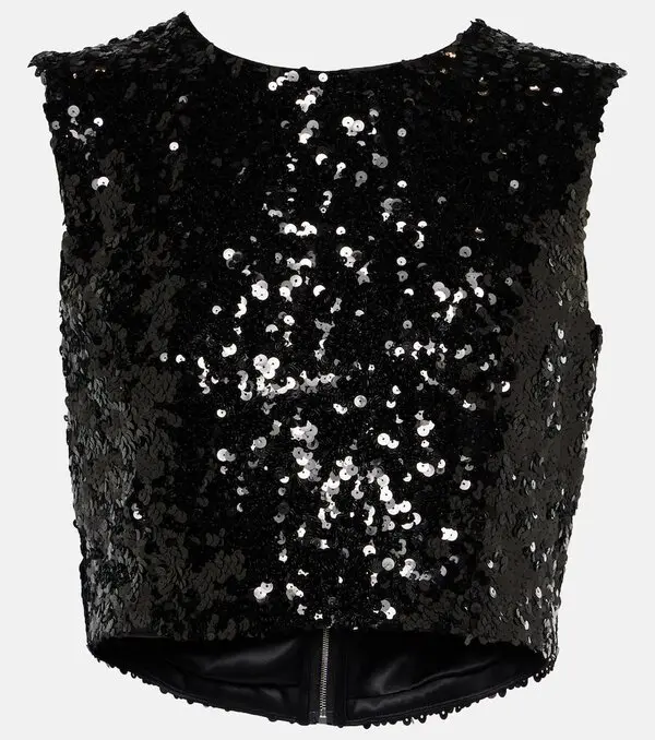 Dolce & Gabbana Sequined Crop Top