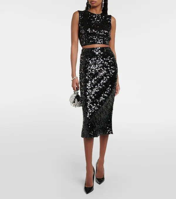 Dolce & Gabbana Sequined Crop Top