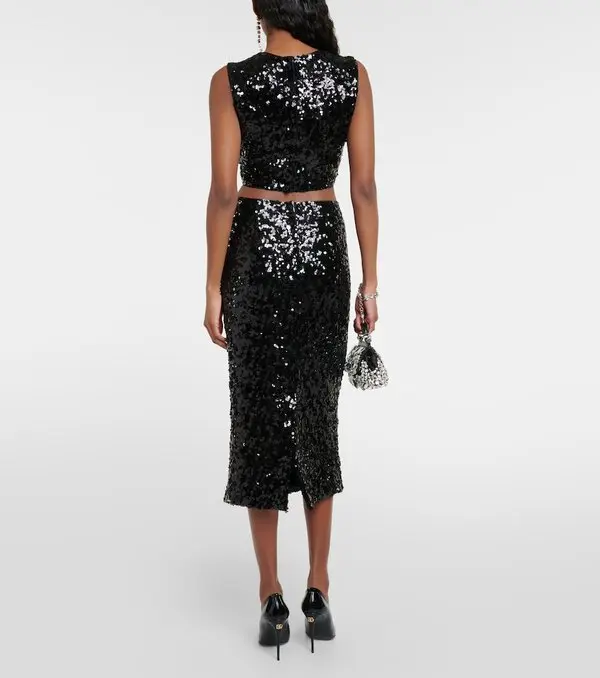 Dolce & Gabbana Sequined Crop Top