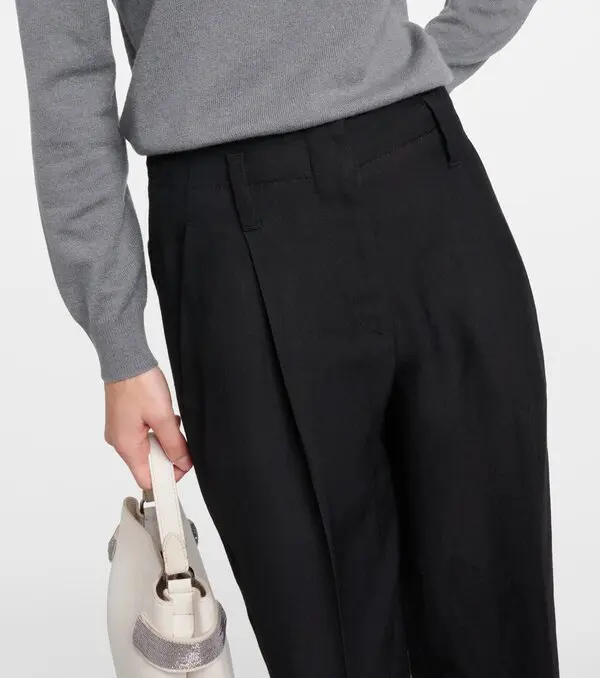 Brunello Cucinelli Twill Straight Pants