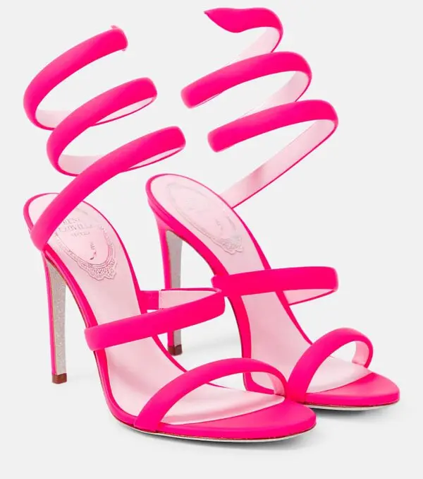 Rene Caovilla Cleo Suede Sandals - Pink