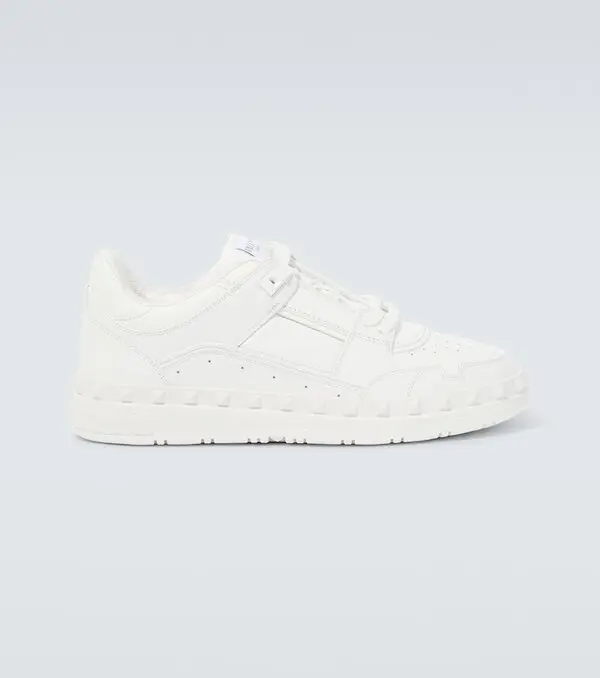 Valentino Garavani Freedots Leather Low-top Sneakers - White