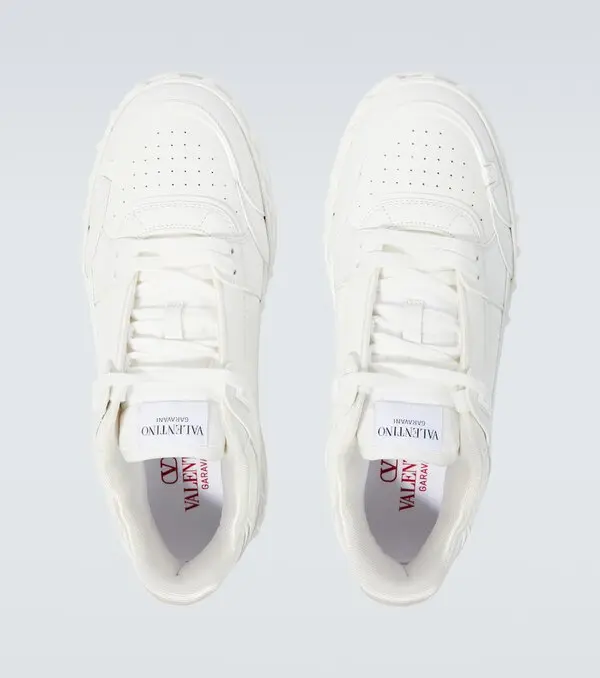 Valentino Garavani Freedots Leather Low-top Sneakers - White