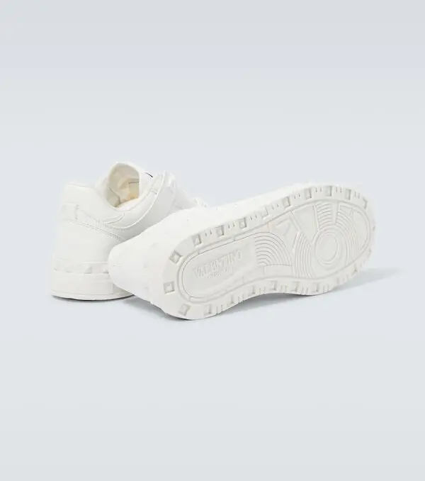 Valentino Garavani Freedots Leather Low-top Sneakers - White
